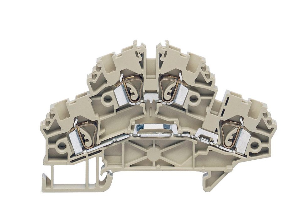 2.5mm Double Deck Din Terminal Beige