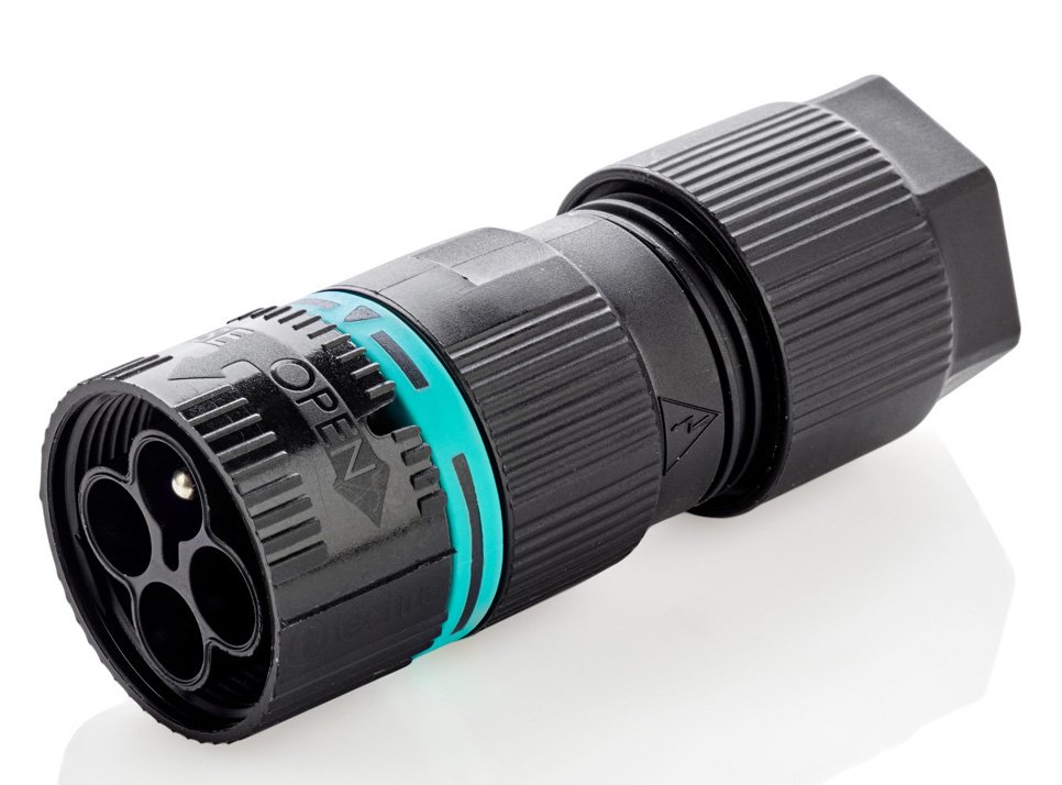 4 Pole Inline plug 17.5A 450V