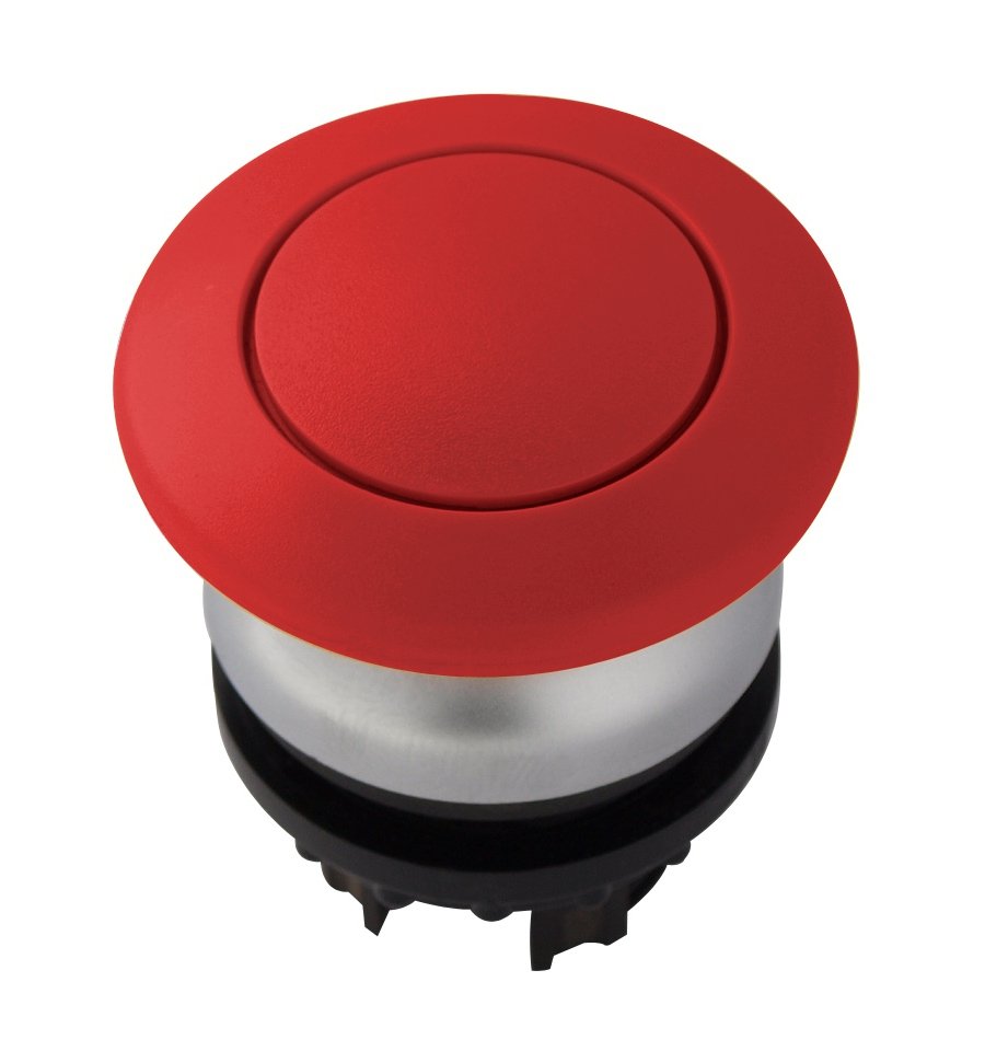 Mushroom push-button, stay-put, red